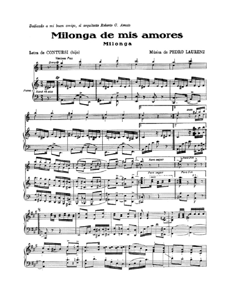 Milonga de Mis Amores Tango | PDF