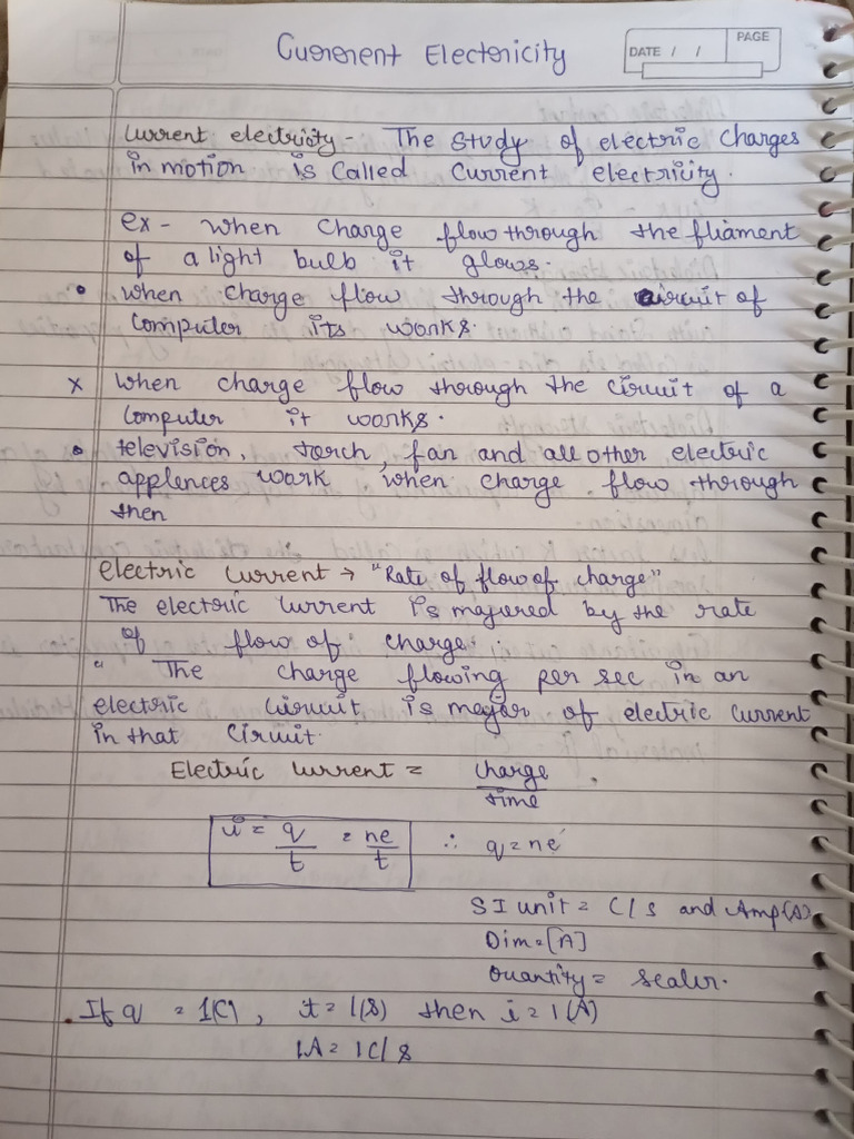 Physics Chapter 3 Electricity.. | PDF