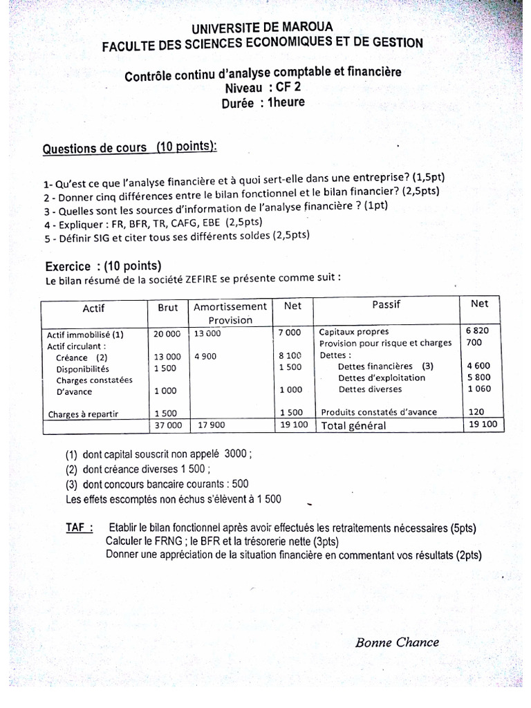 CC Analyse Financière | PDF