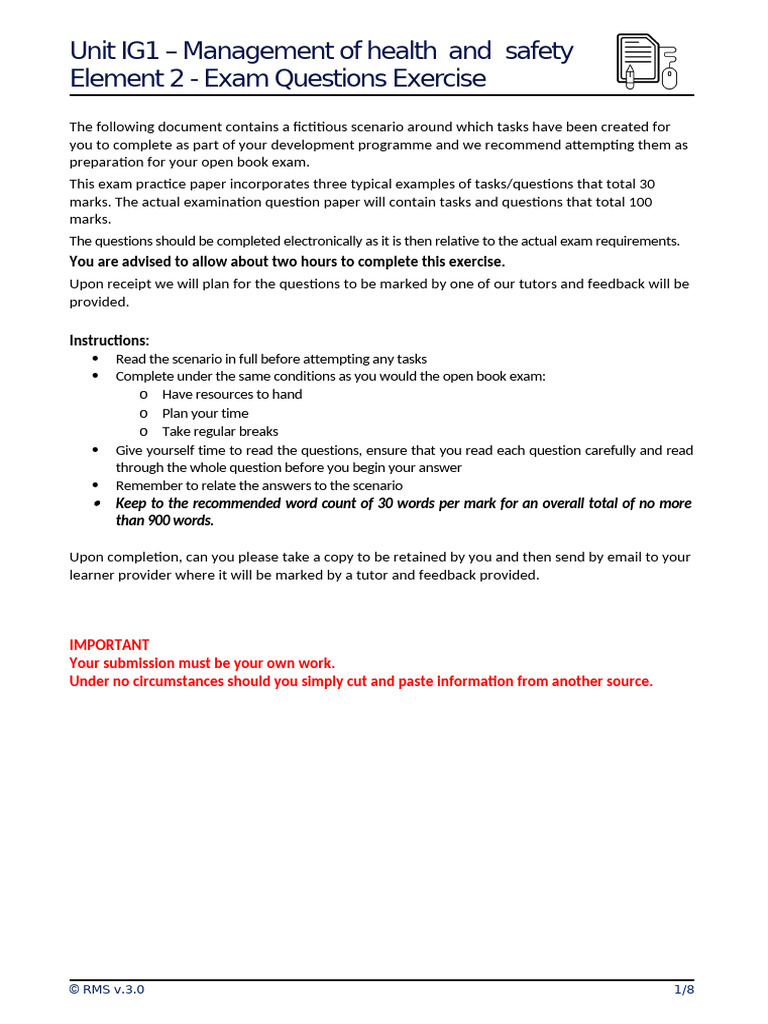 Unit IG1 - Element 2 | PDF | Occupational Safety And Health | Safety