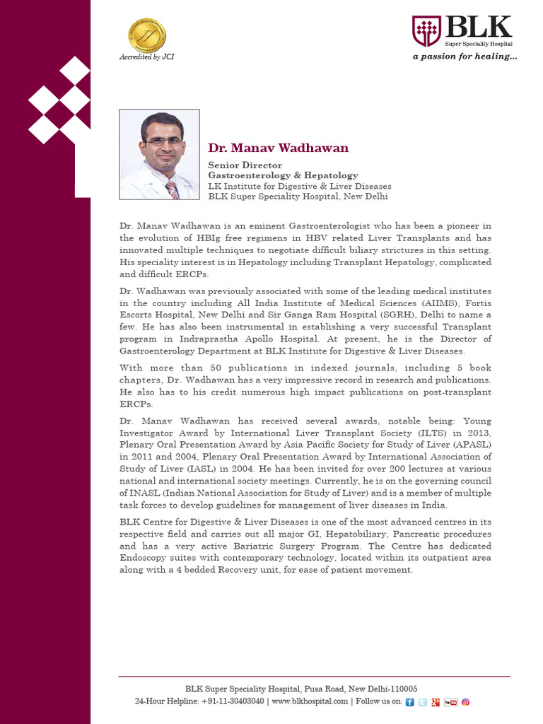 Manav Wadhawan | PDF | Gastroenterology | Medical Procedures