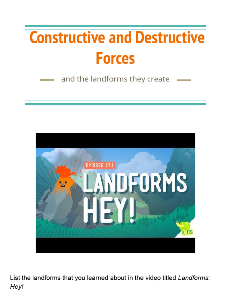 Forces Shaping Earth's Landforms | PDF | Earthquakes | Volcano