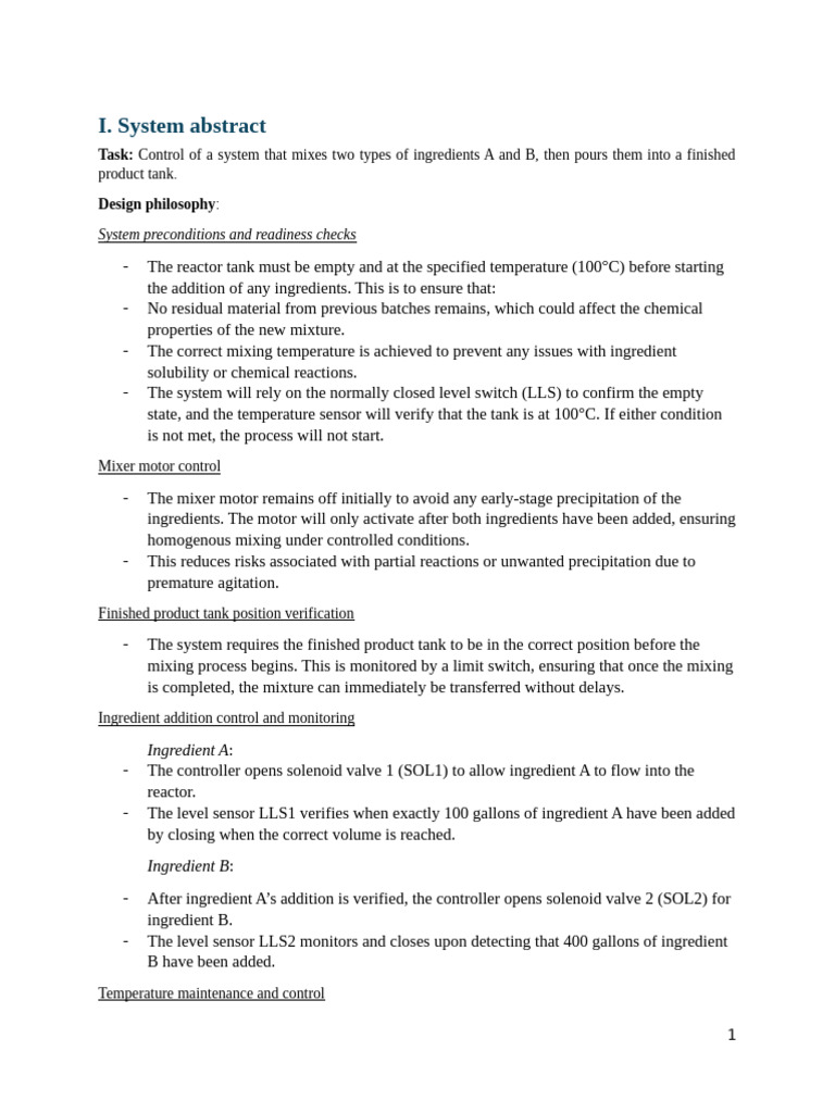 Assignment Plc Document Pdf Chemical Reactor Programmable Logic