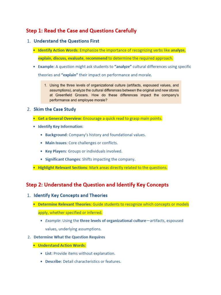Case study guidelines 1 | PDF | Employment | Motivational