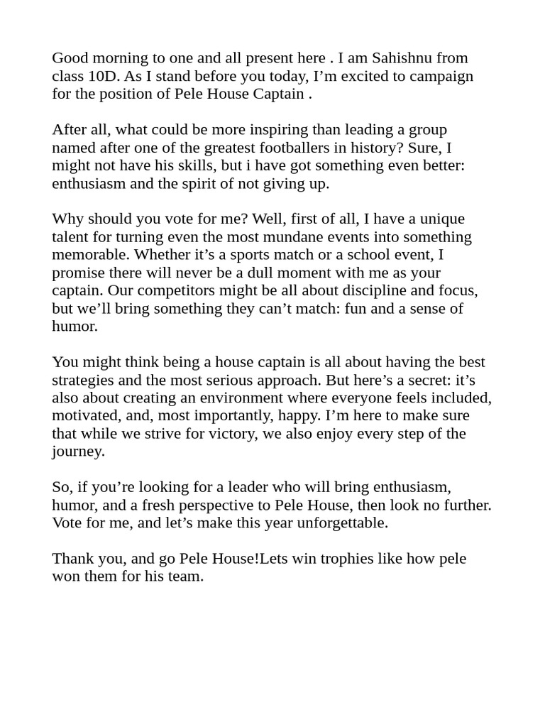 Campaign Speech | PDF