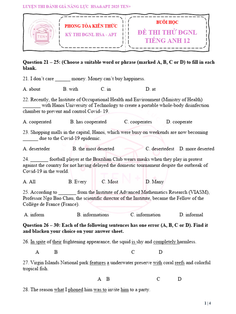 Bai Tap Them Buoi 12 PDF | PDF | Wildfire | Natural Environment