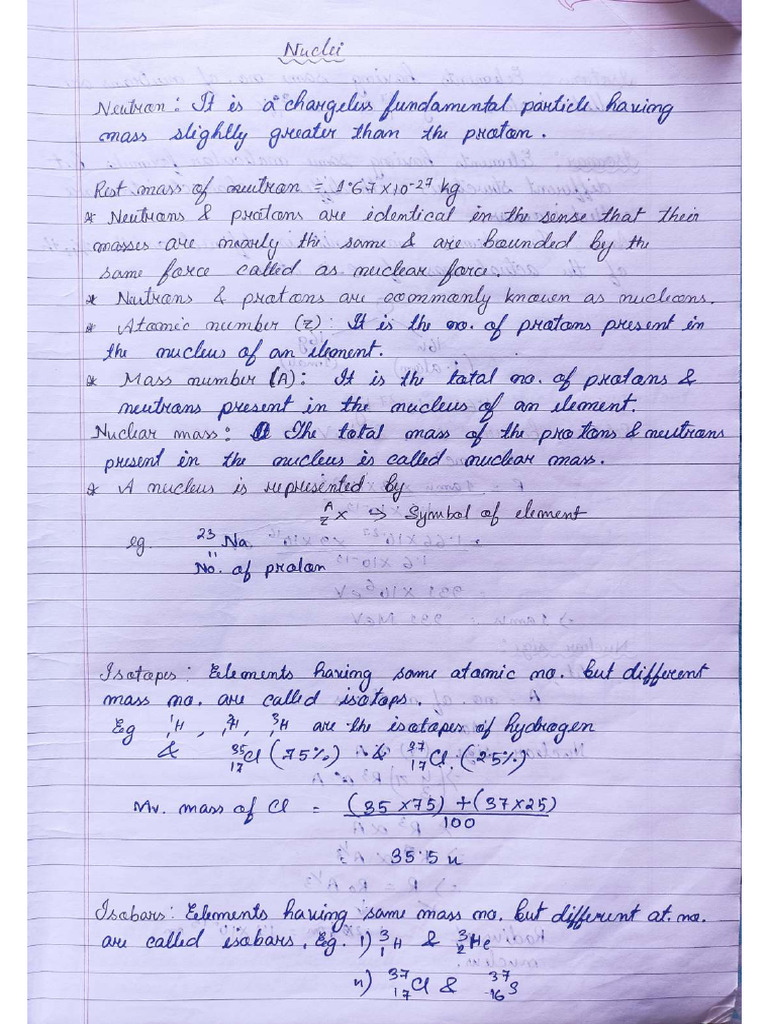 Nuclei, Class 12 | PDF