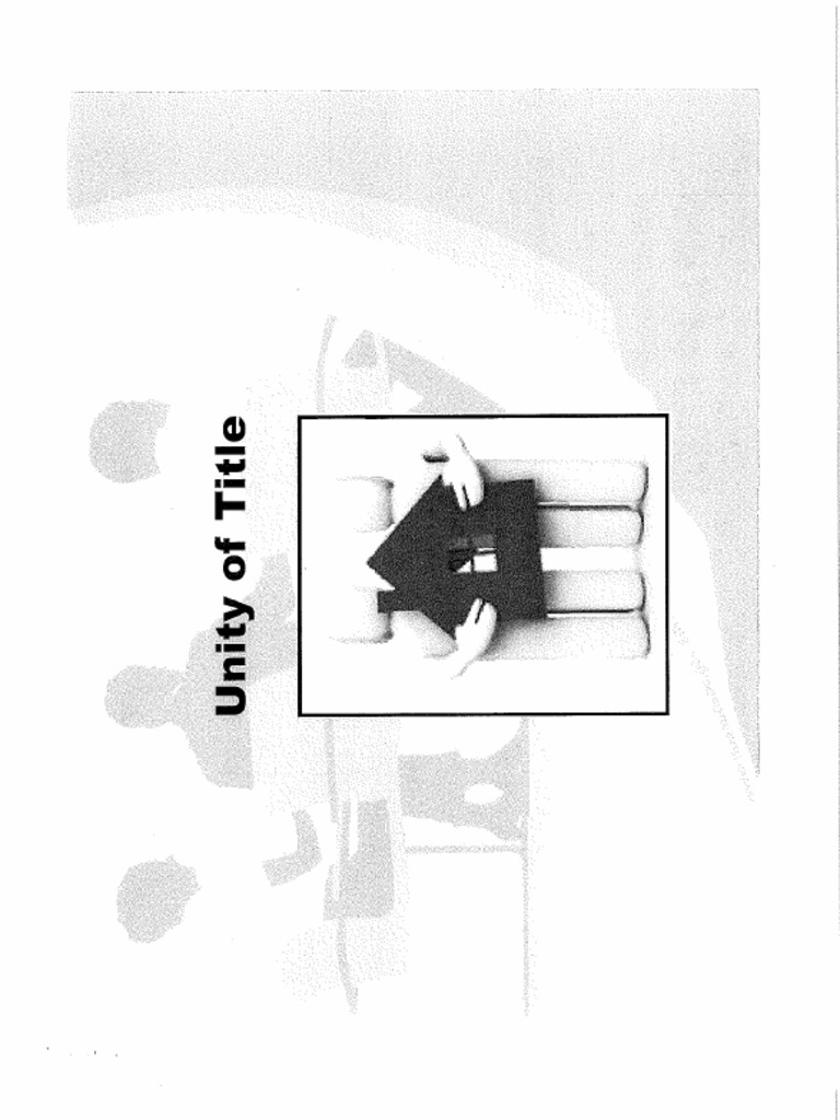 Rer Requirements for Unity of Title | PDF