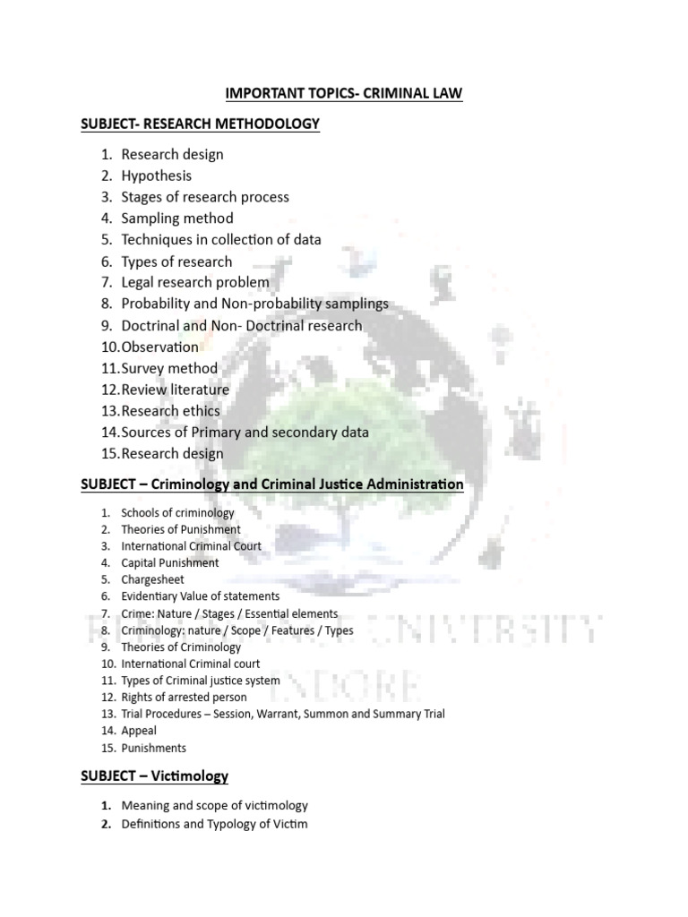 Criminal Law Research Methodology Guide | PDF | Victimology | Criminal ...
