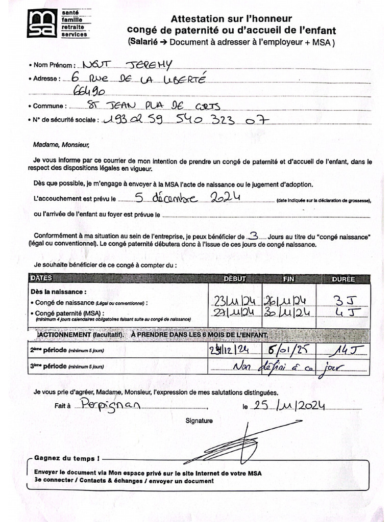 Congé Paternité | PDF