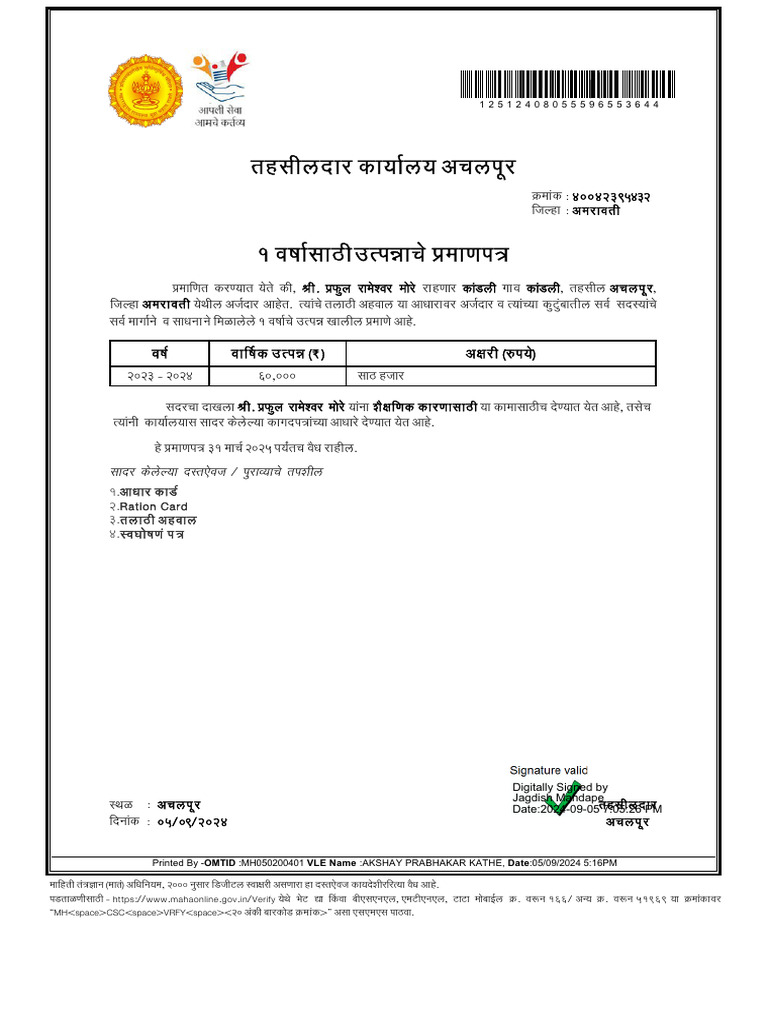 Praful Rameshwarr More | PDF