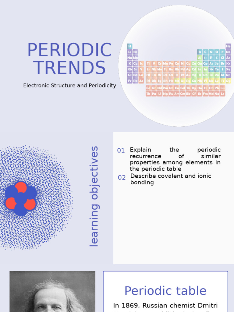 2ND-QUARTER_PERIODIC-TRENDS-GEN-CHEM-1 | PDF | Chemical Bond | Ion