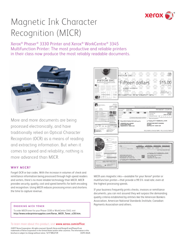 Magnetic Ink Character Recognition (MICR) | PDF
