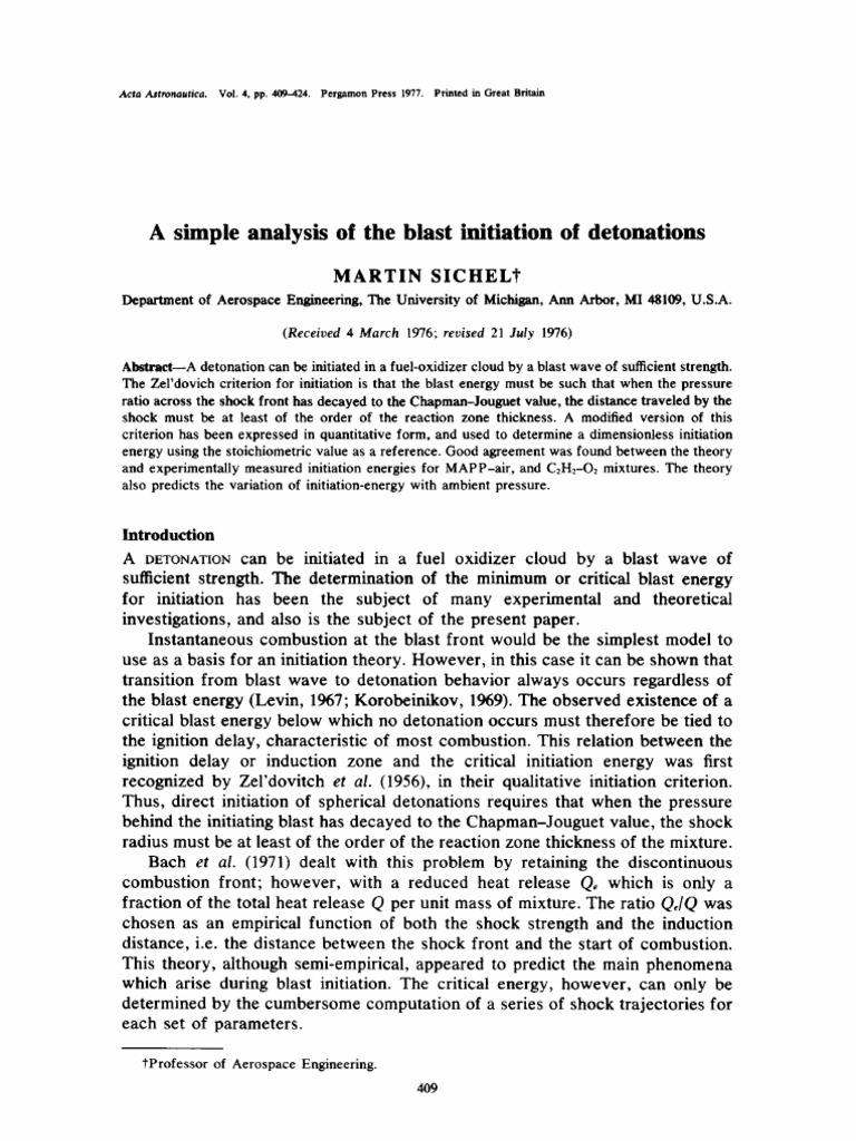 Martin Sichel - A Simple Analysis of The Blast Initiation of ...