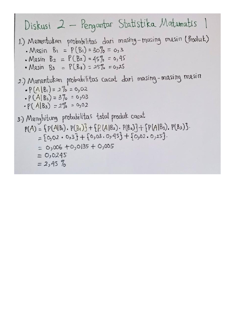 DISKUSI 2 - Pengantar Statistika Matematis 1 | PDF