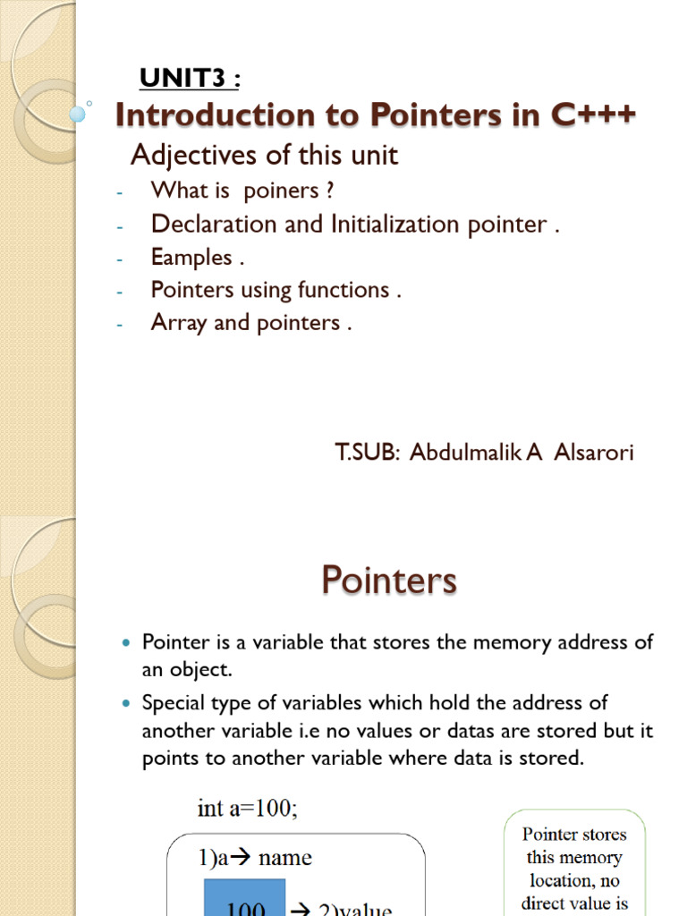 Pointerst C Pdf Pointer Computer Programming Information Technology