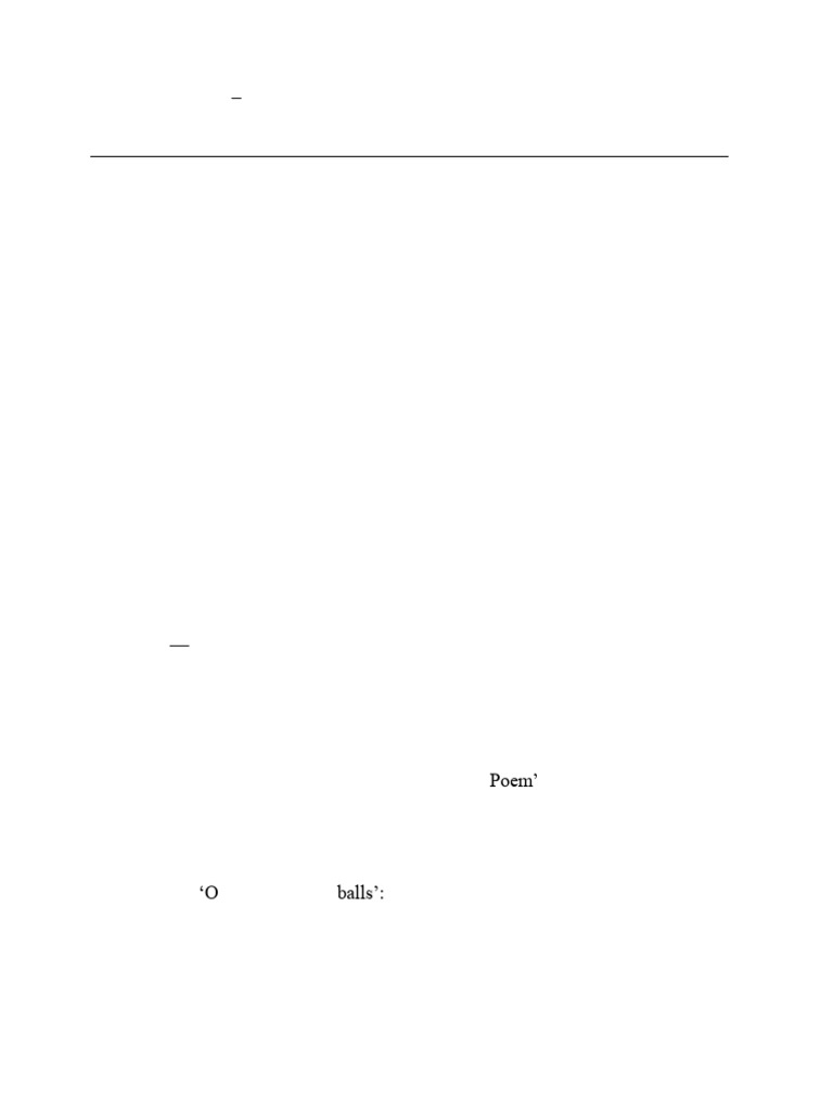 Question Bank - Ball Poem | PDF | Grief | Psychology