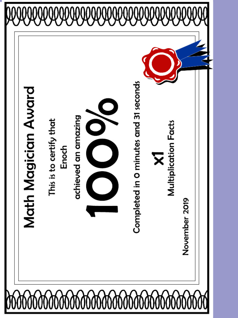 Math Magician Multiplication | PDF