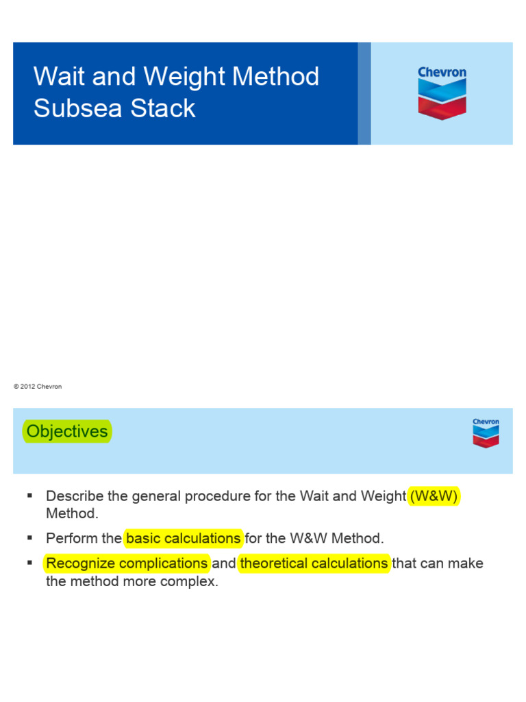 17G6. Wait and Weight Method (subsea) | PDF