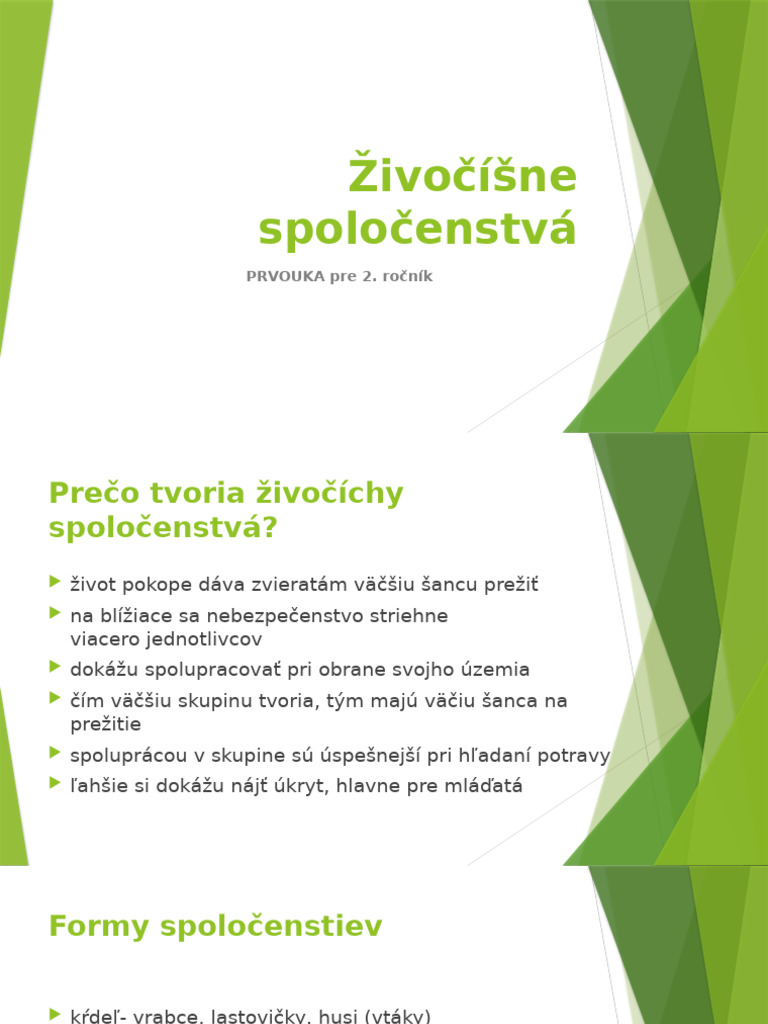 PVO 2 Zivocisne Spolocenstva | PDF
