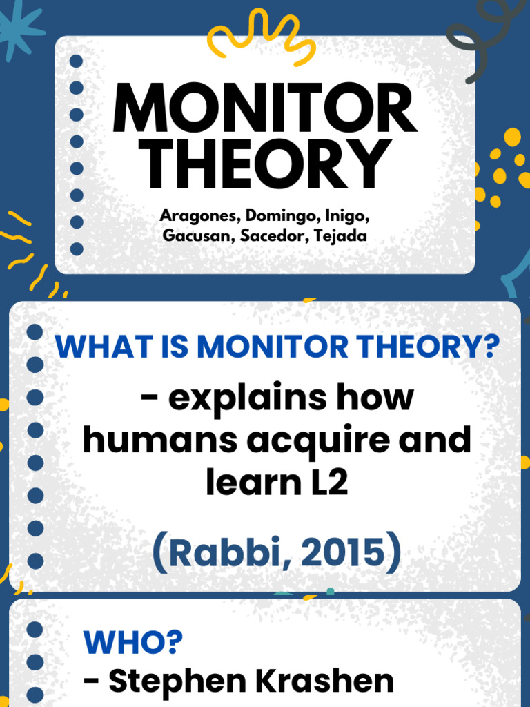 Copy of Monitor Theory | PDF | Human Communication | Applied Psychology