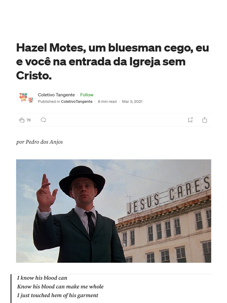 Hazel Motes: O Pregador da Incredulidade | PDF | Igreja cristã