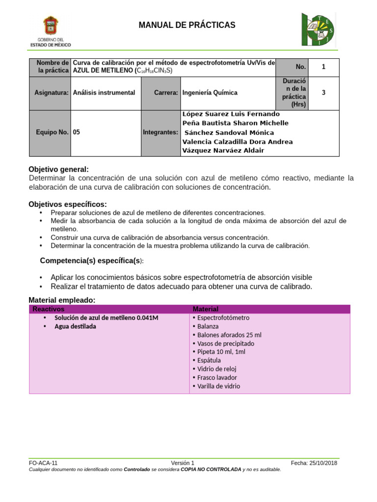 Practica UV Correg | PDF | Ciencias fisicas | Química