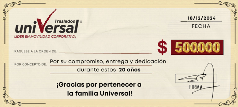 Cheque de La Abundancia Simple Rosado | PDF