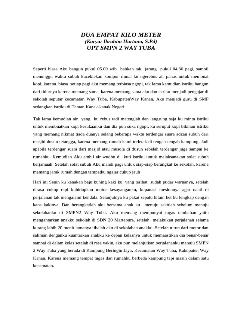 DUA EMPAT KILO METER. | PDF