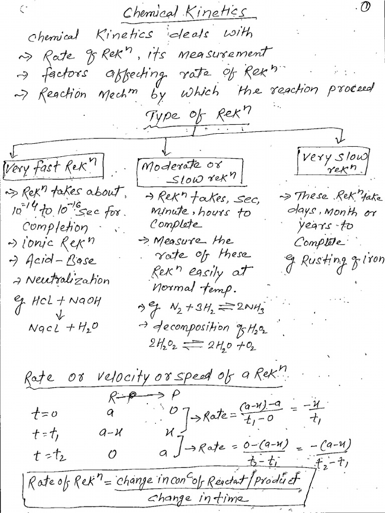 Complete Chemical Kinetics | PDF
