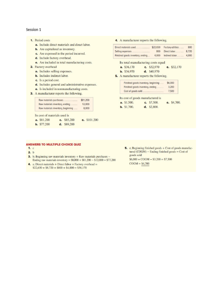Midterm Exam Revision MCQ Practice | PDF