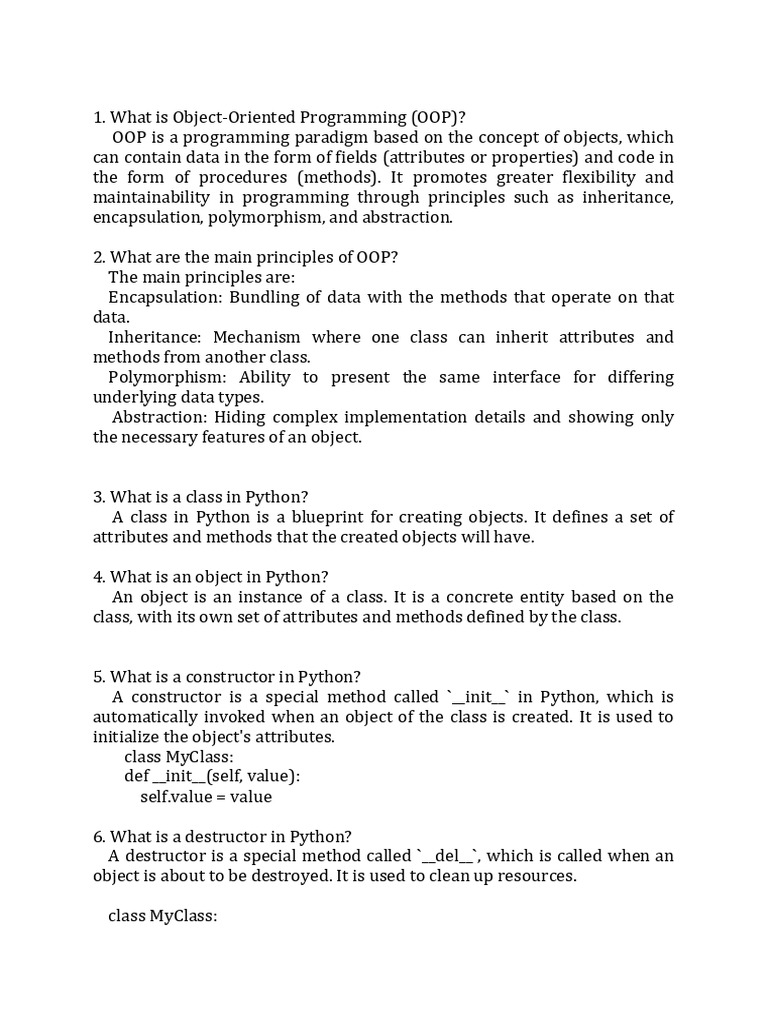 Oops Pdf Method Computer Programming Class Computer Programming 4155