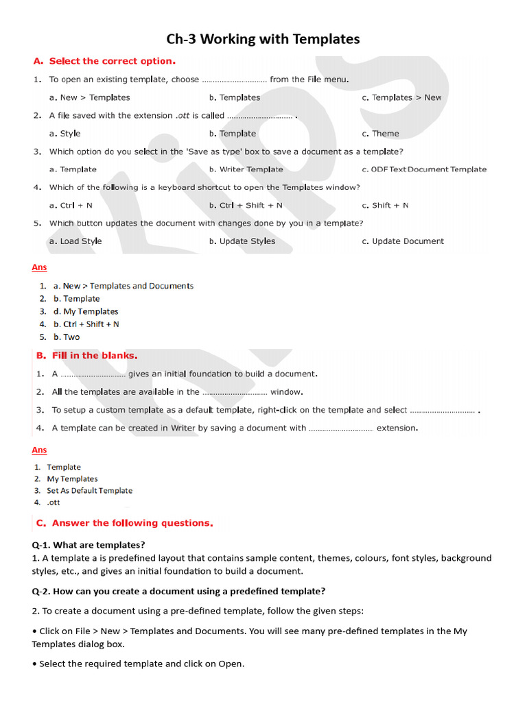 Unit - 1 - Chap-3 - Working With Templates | PDF