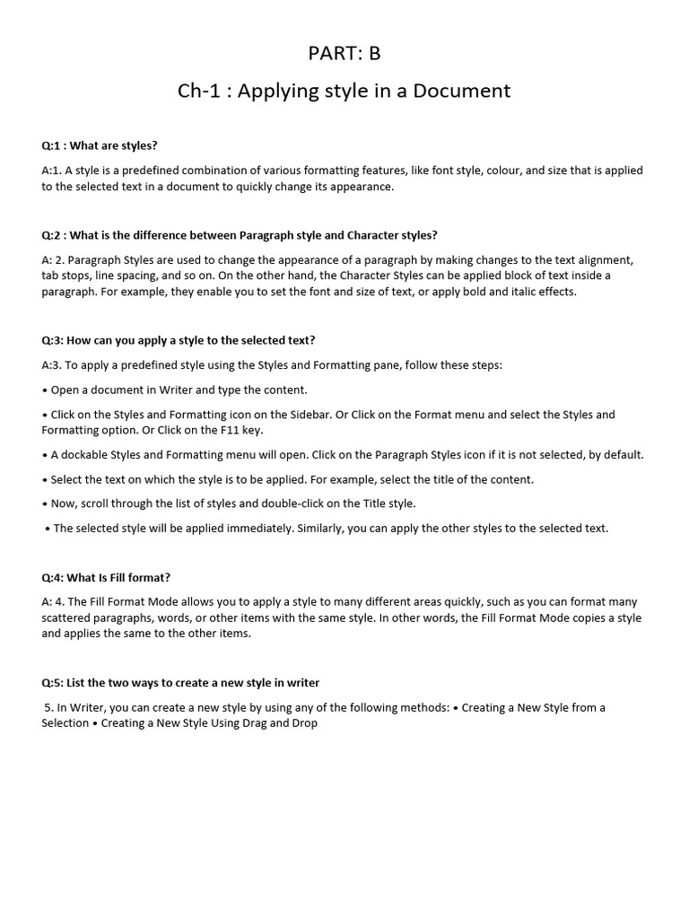 Unit_1_chap-1_ Applying Styles in a Document | PDF