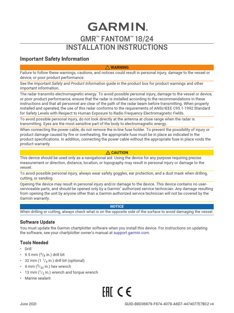 GMR_Fantom_Domes_Installation_Instructions_EN | PDF | Radar | Transmitter