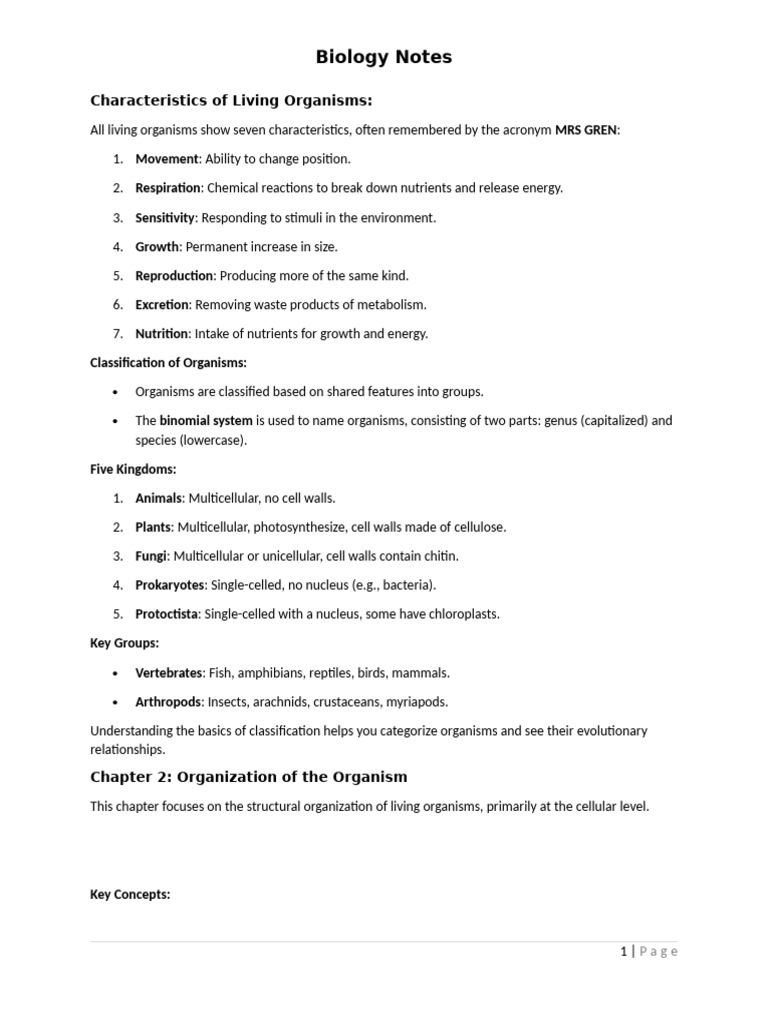 All of Igcse Biology Notes | PDF | Cellular Respiration | Dominance ...