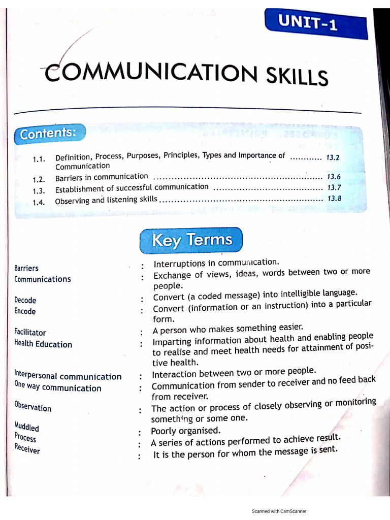 communication skills notes | PDF