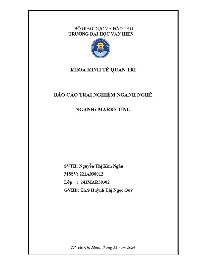 Báo Cáo TNNN - bìa xanh | PDF