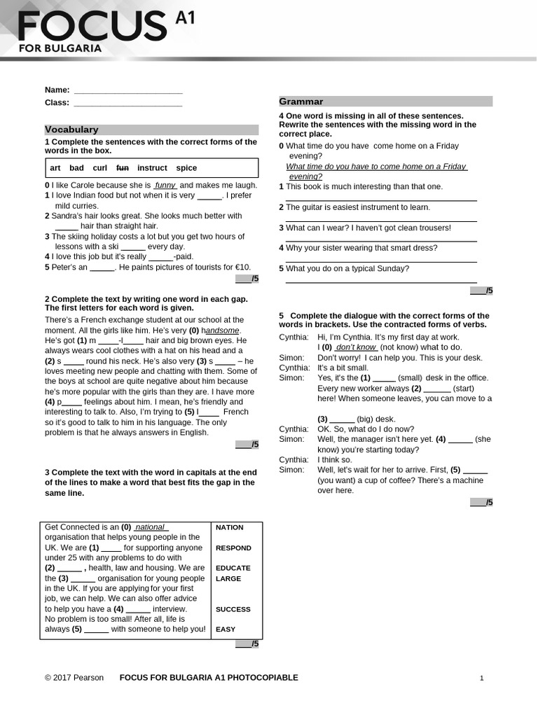 Review Units 3-4 VGU 2B | PDF