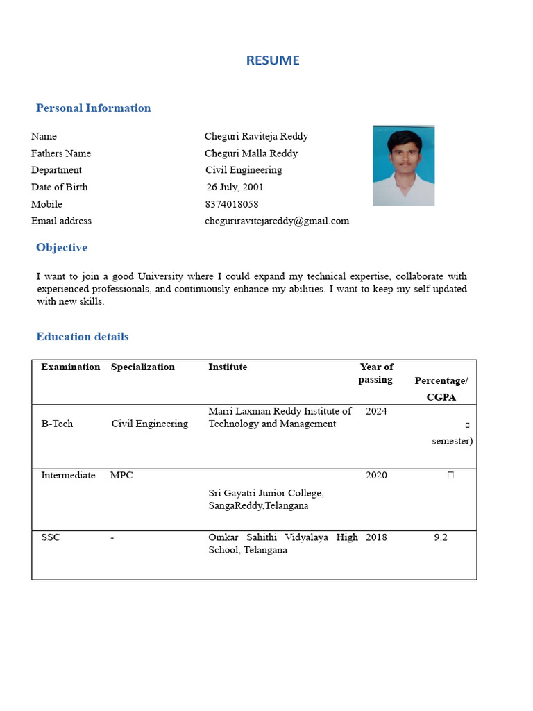 Ravi Resume 2 | PDF