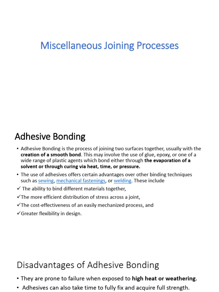 7.other Joining Processes | PDF | Adhesive | Rivet