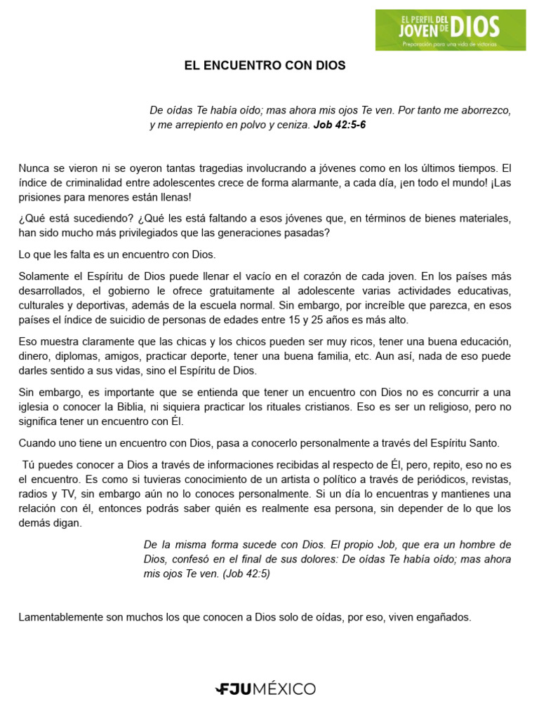 Encuentro Con Dios | PDF | Dios | David