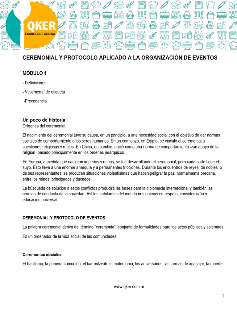 Ceremonial y Protocolo | PDF | Cuchillería | Ministerio (Departamento de Gobierno)