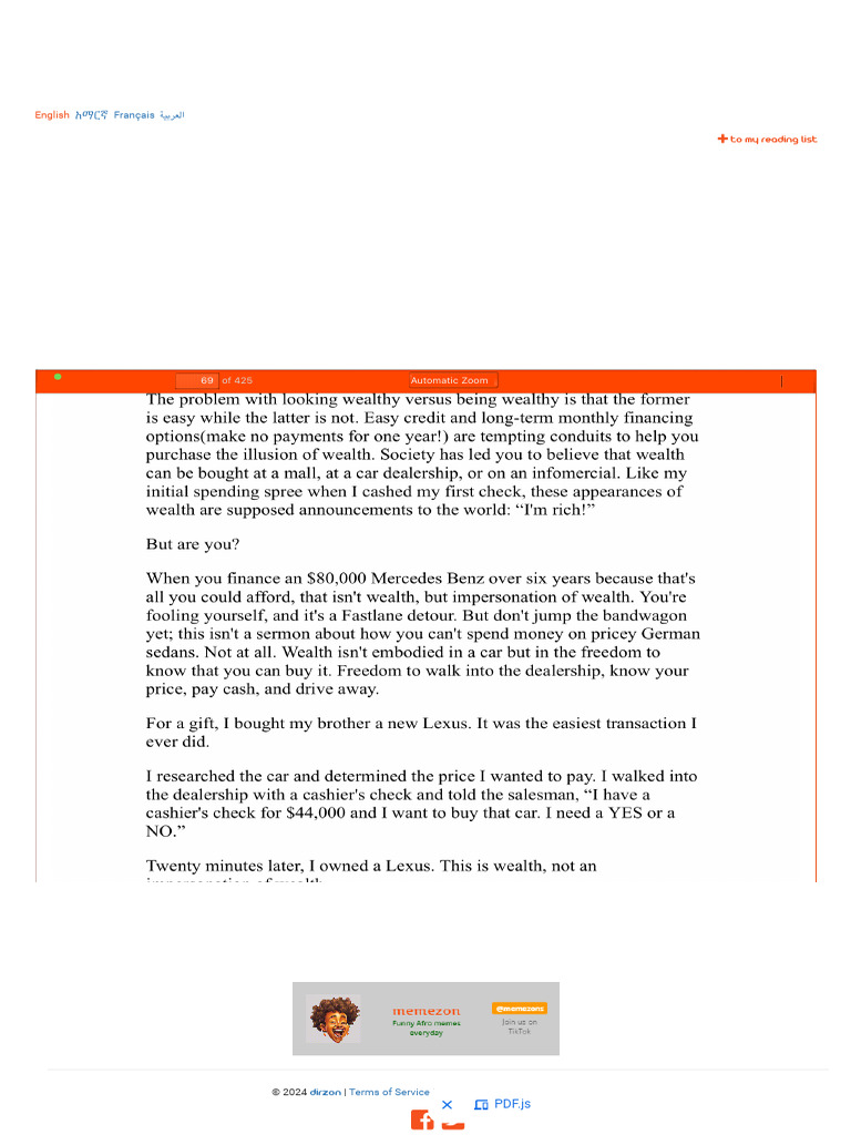 The Millionaire FASTLANE - PDF - Reader - Dirzon | PDF