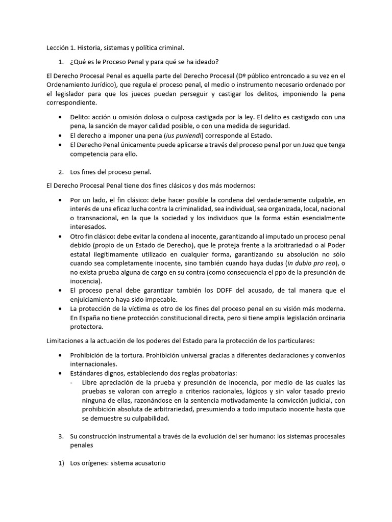DERECHO PROCESAL PENAL | PDF | Derecho penal | Ley procesal