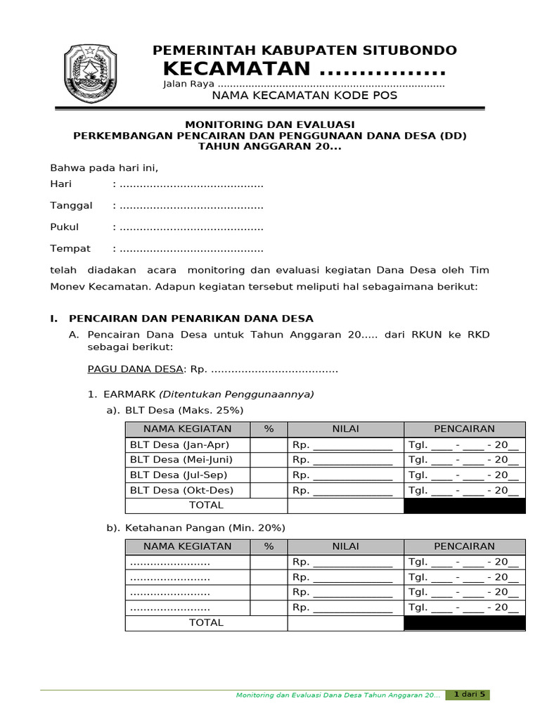 2024 - Monev DD | PDF