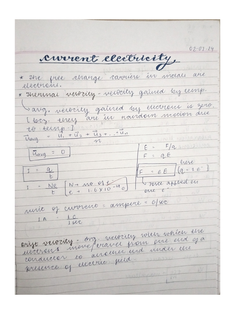 Class 12 Physics Notes | PDF