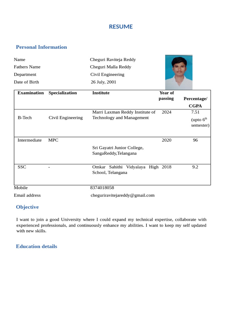 Ravi Resume 2 | PDF