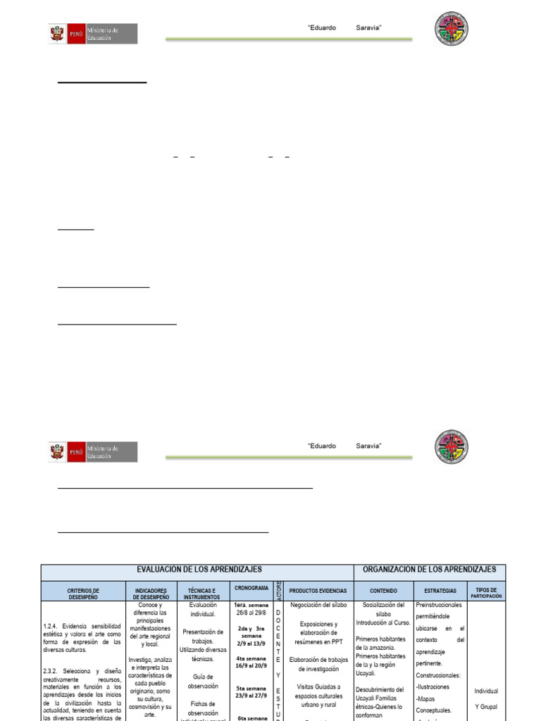 Sílabo Hist. Práct. Del Arte Local-Zamara | PDF | Creatividad | Evaluación