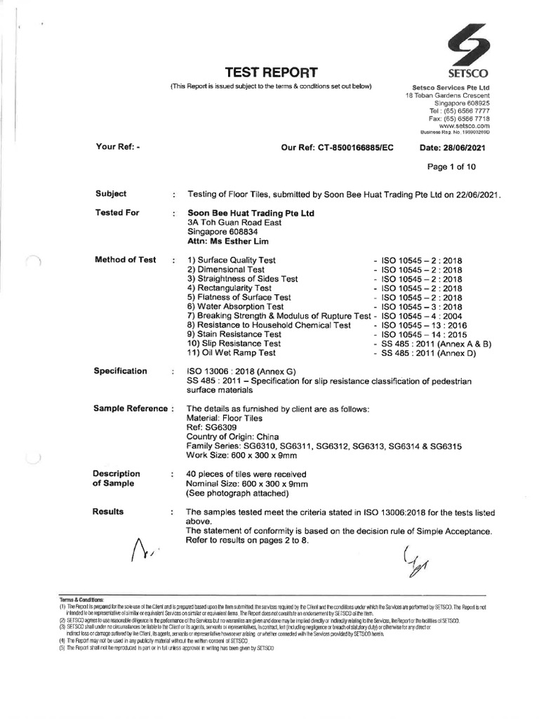 Test Report - SG6309 Series | PDF